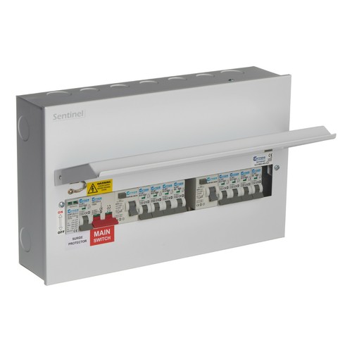 10way 5+5 Dual RCD Amendment3 Populated Metal Consumer Unit Fuse Board ...