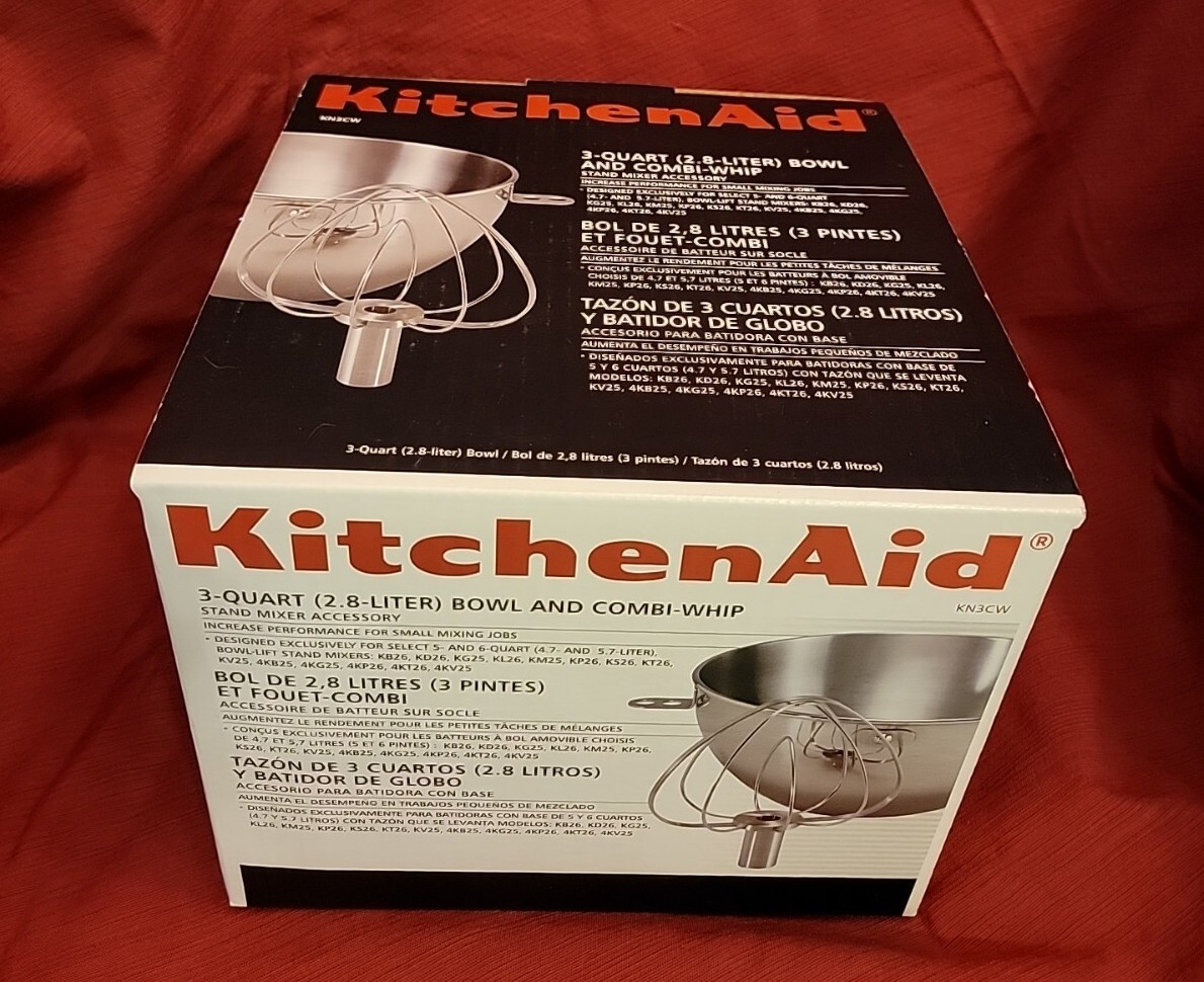 KitchenAid+KN3CW+Stainless+Steel+Bowl+and+Combi+Whip+Set for sale ...
