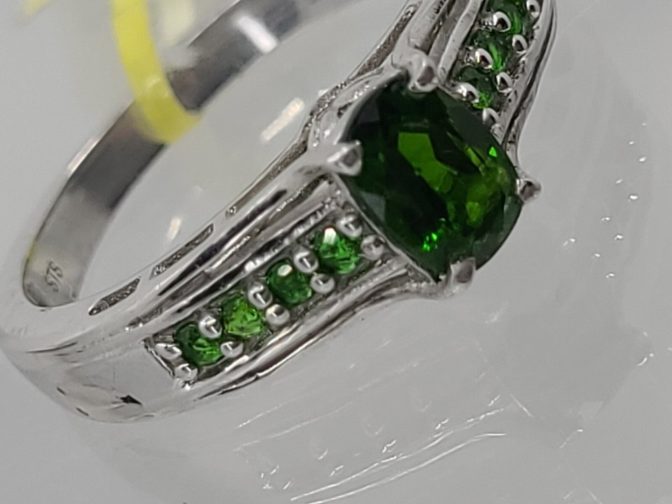 New STS Jewels Sterling 925 9-Stone Chrome Diopside Band Ring Sz 9.75 ...
