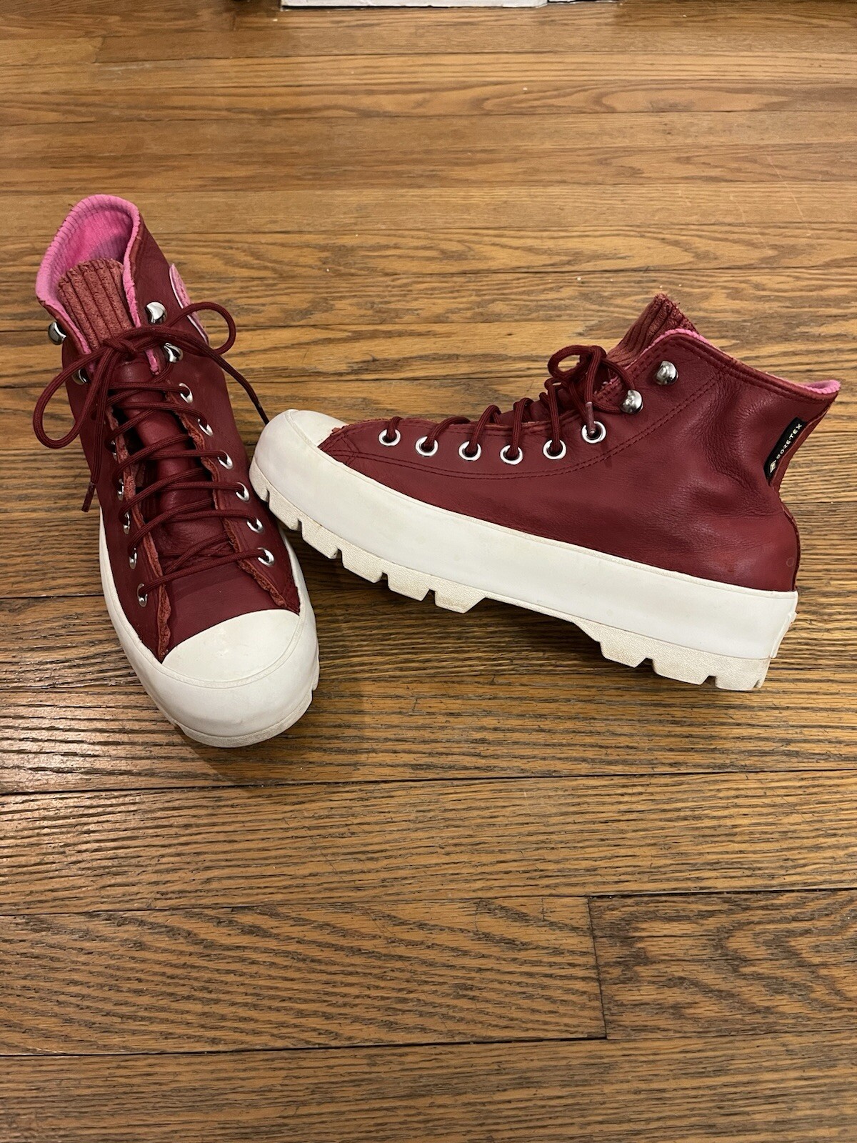 Converse Mountain Club Goretex Lugged Hi Red Leather … - Gem