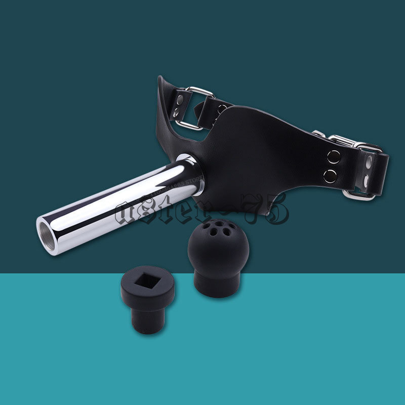 Training Ashtray+Asphyxia Gags Restraints Open Mouth Breathable For ...