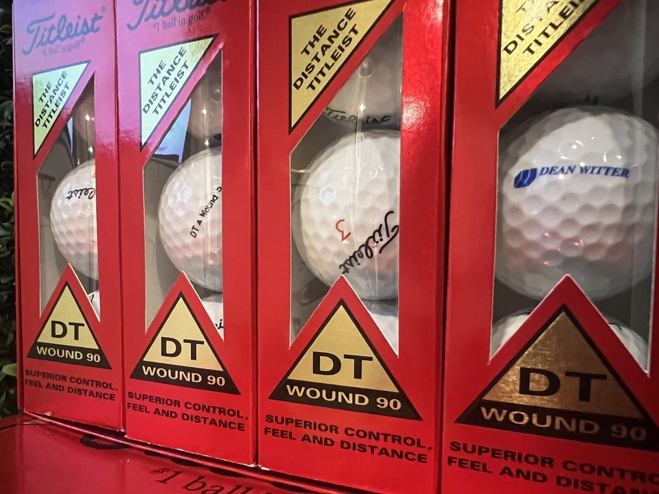 NEW Box of Titleist DT Wound 90 Golf Balls w/Dean Witter Logo : Box ...