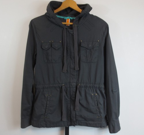 Lucy Tidal Utility Jacket Womens Sz S Hooded Gray Full Zip Tab Roll ...