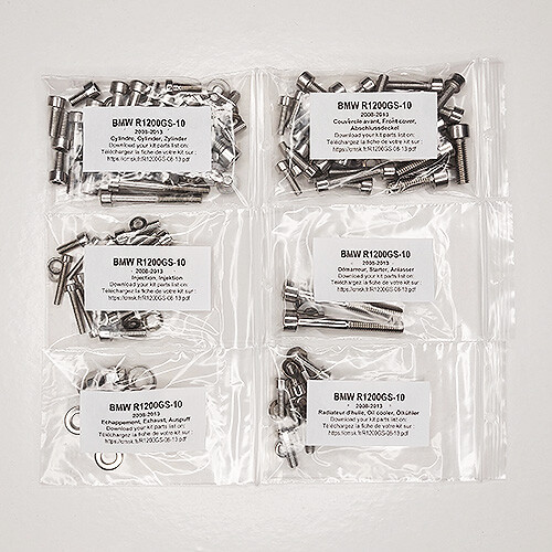 BMW R1200GS 10 2008-2013 engine stainless allen screw kit #1 R1200 GS ...