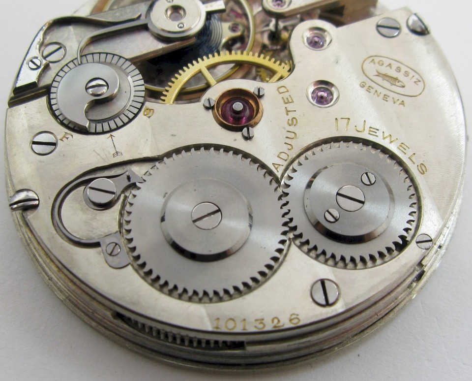 Agassiz Geneva wolf tooth & snail reg. adj. pocket watch Movement for ...