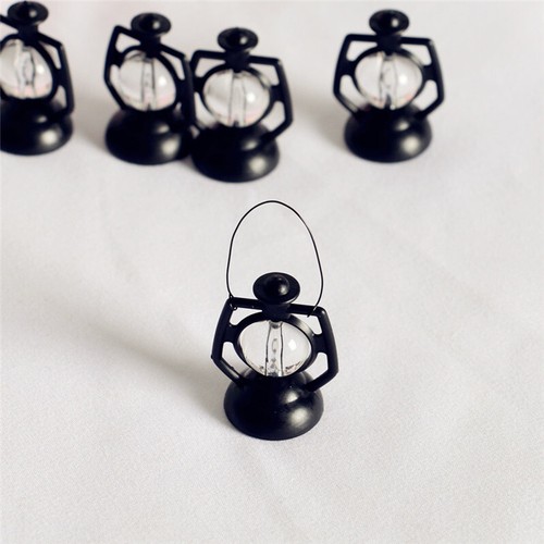 10PC 1/12 Dollhouse Retro Mini Kerosene Lantern Oil Lamp Model Decor ...