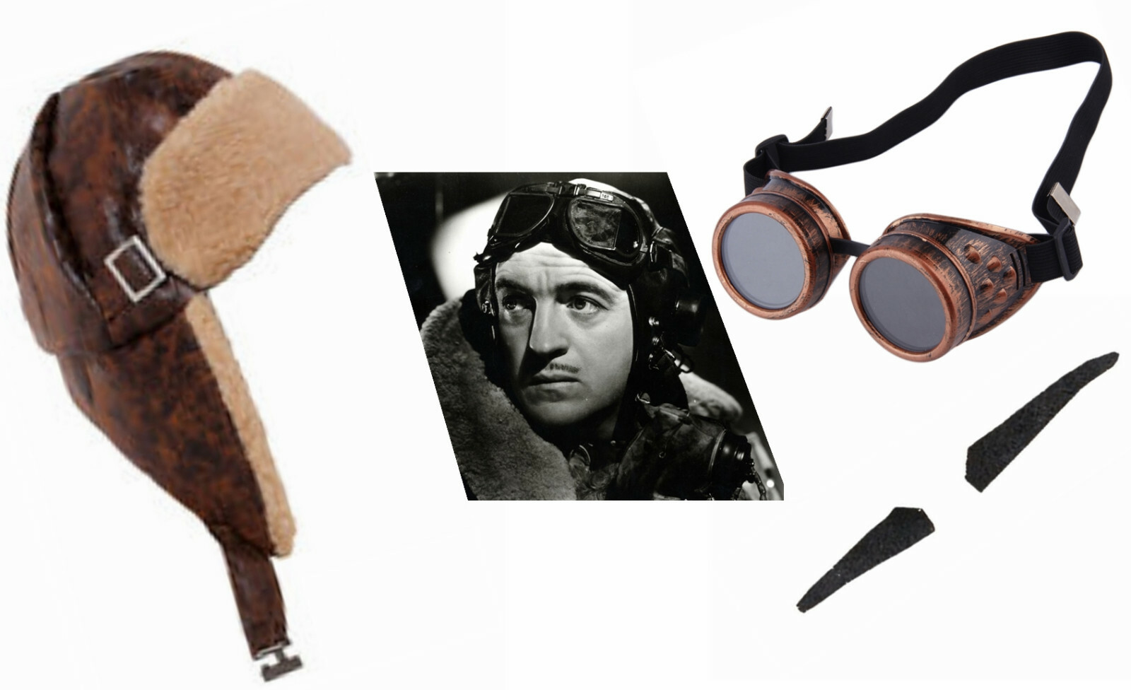 1930s 1940s Golden Oldies Film Star Pilot Aviator Flying Cap Hat ...