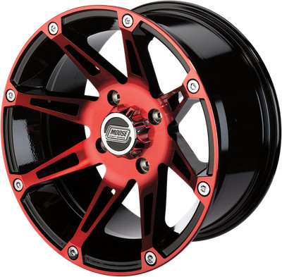 MU 387X Red Front Wheel Assembly 14x7 4/136 4+3 Maverick Max 1000R 4x4 ...