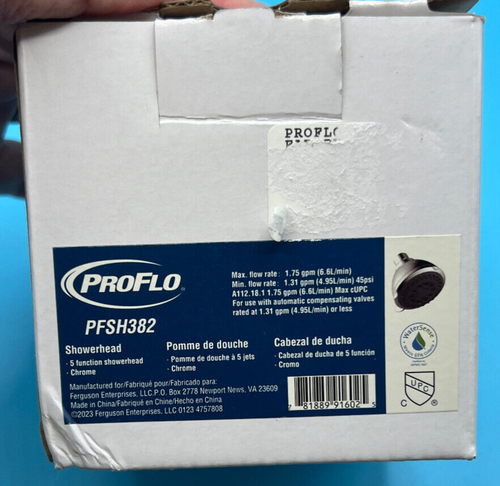 PROFLO 5 Function Showerhead in Chrome PFSH382 781889916025| eBay