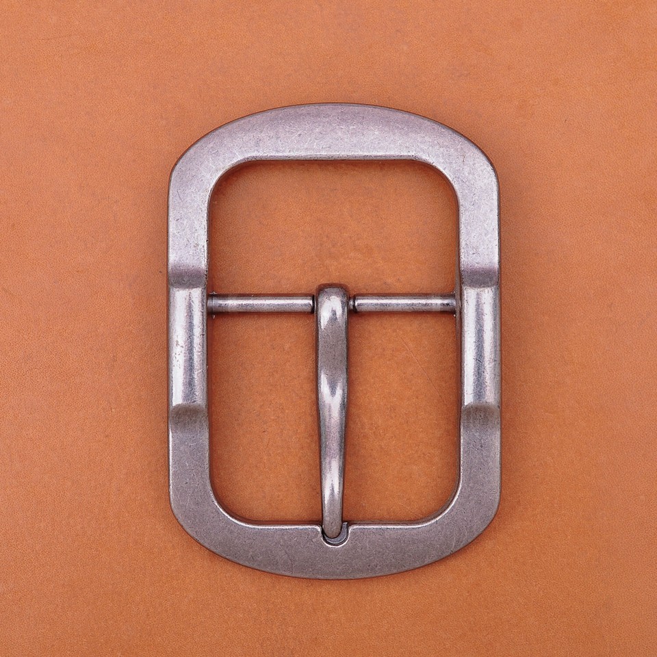 Solid Strong Rectangular Antique Silver Center Bar Pin Belt Buckle ...