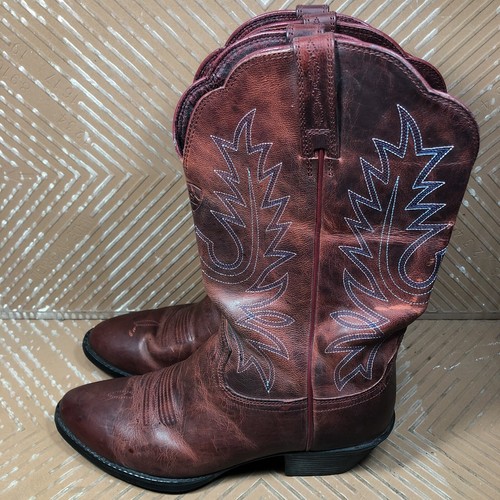 Ariat Heritage Distressed Red Leather Boots 10012903 Women’s Size 7B | eBay