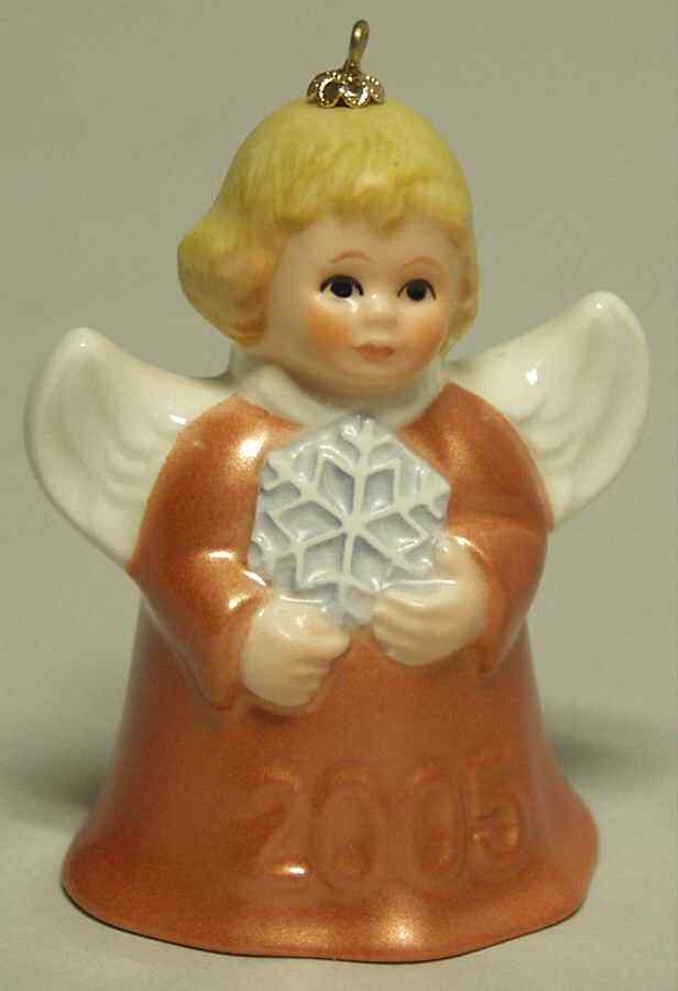 Goebel Angel Bell Ornament Angel With Snowflake-Copper - No Box 5432735 ...