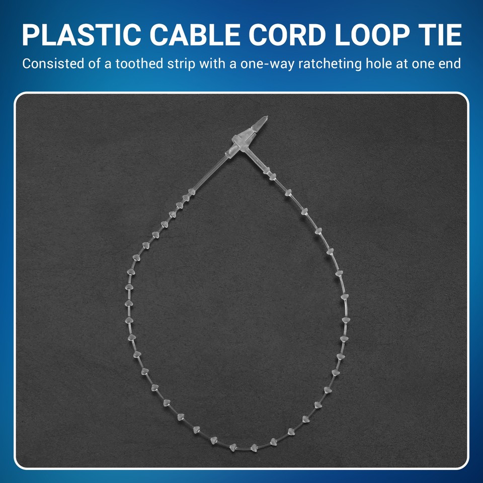 Plastic Packing Fasten String Cable Cord Loop Tie 18cm 1000pcs ...
