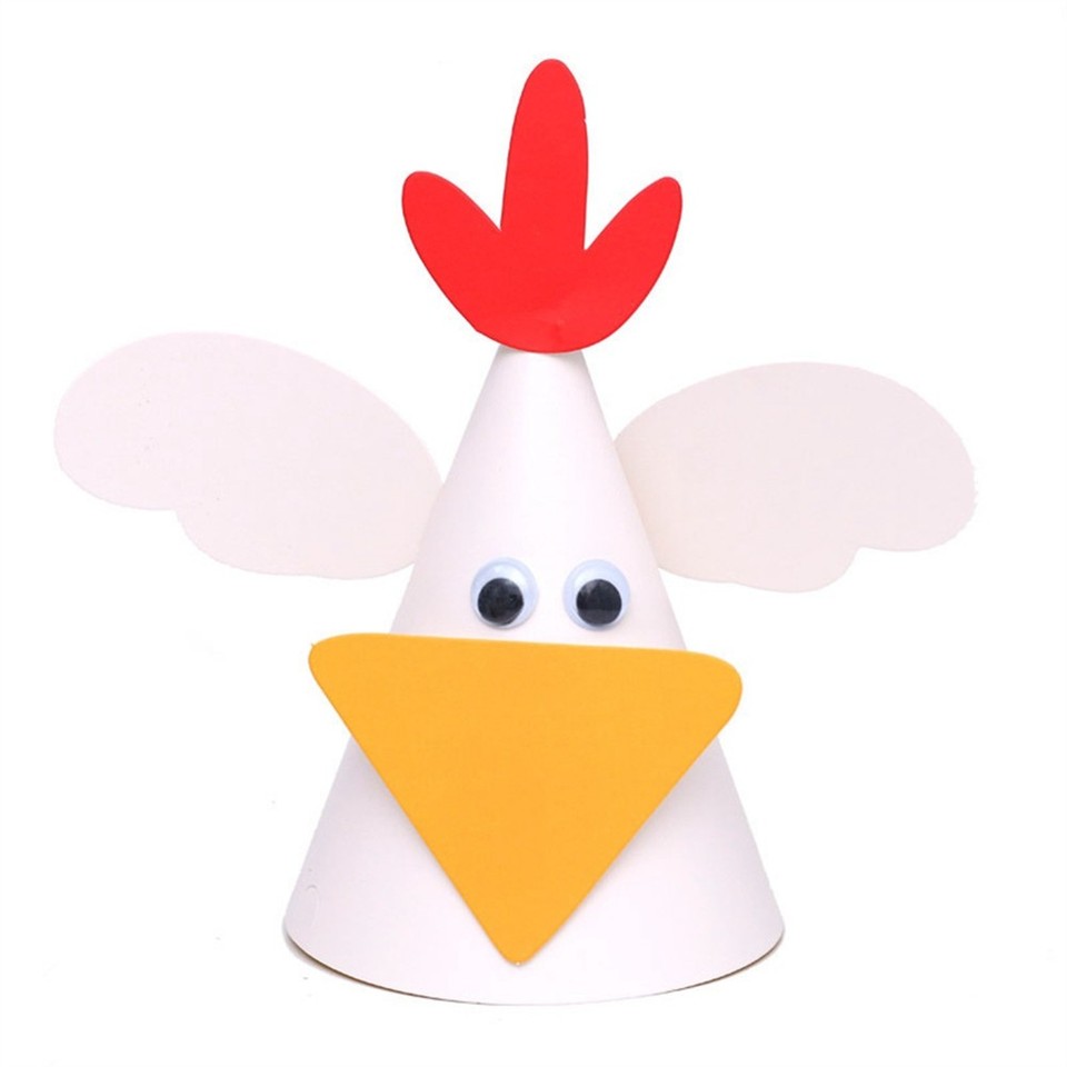 5Pcs Kids Birthday Party Hats Zodiac Ox Cow Cone Hats Farm Animals ...