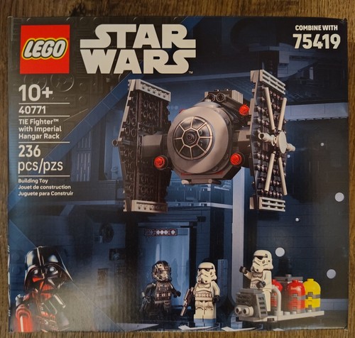 LEGO Star Wars TIE Fighter w/ Imperial Hanger Rack 40771 GWP Death Star ...