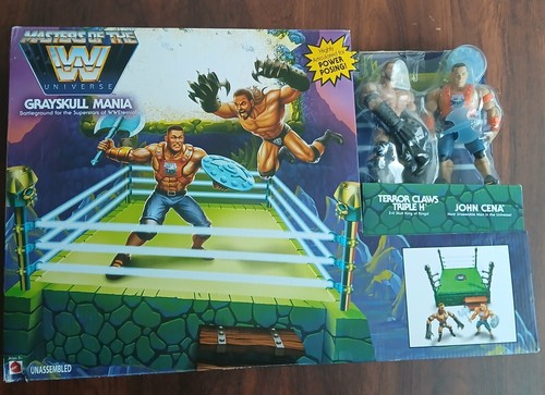 Mattel Masters of the WWE Universe Grayskull Mania Ring Triple H John ...