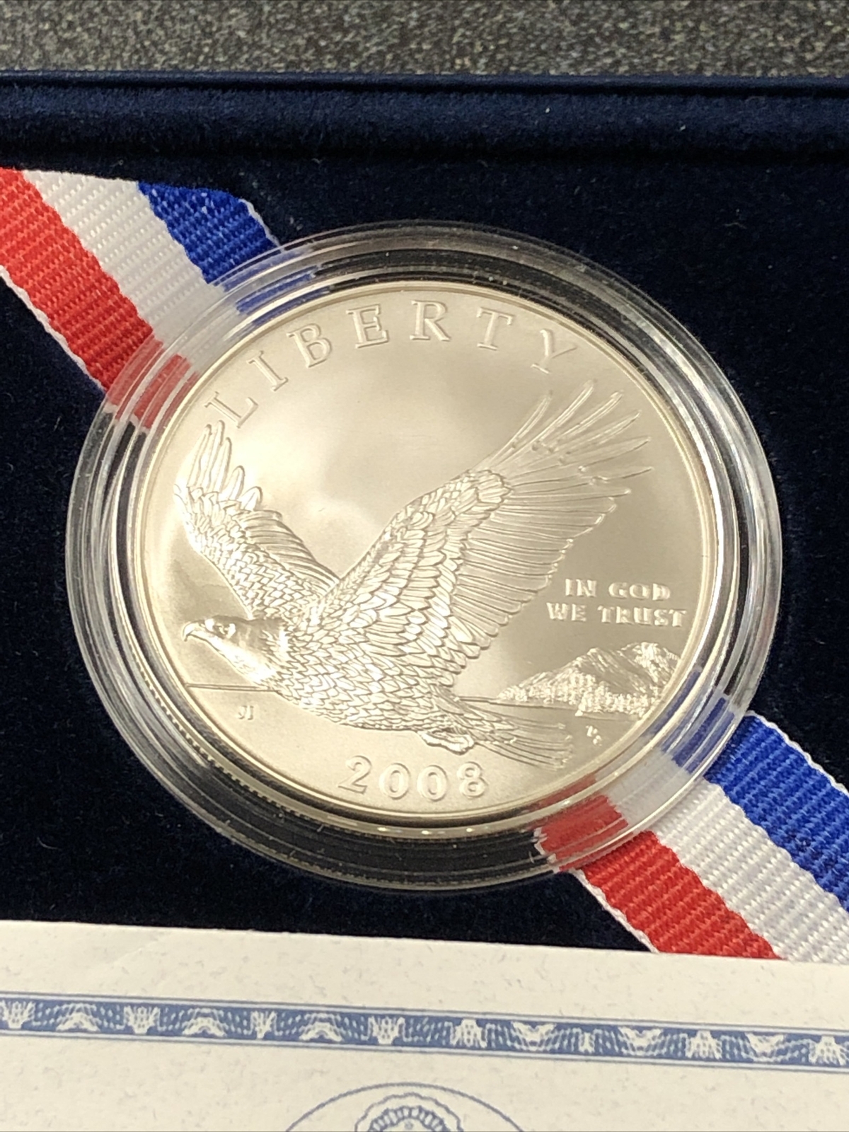 2008 Bald Eagle Commemorative Coin Program, Silver Dollar w/COA & Box ...