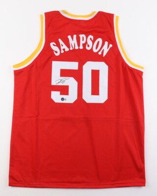 Ralph Sampson Signed Houston Rockets Red Jersey (Beckett) HOF 2012 ...