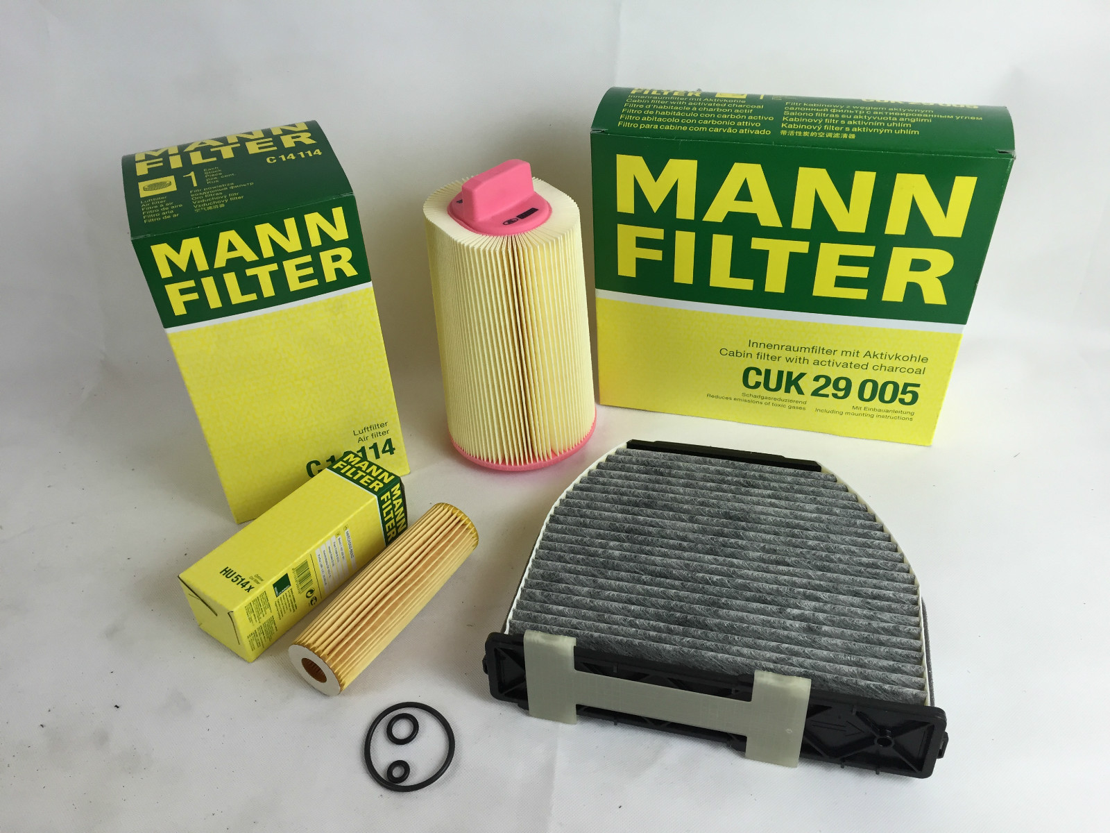 MANN-FILTER FILTER SET ÖLFILTER + LUFTFILTER +AKTIVKOHLE MERCEDES W212 ...