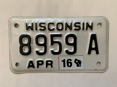2016 Wisconsin Motorcycle License Plate | eBay