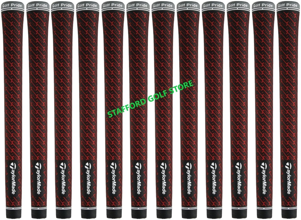 TaylorMade Golf Pride Black/Red Z-Grip -Standard Golf Club Grips BUNDLE ...