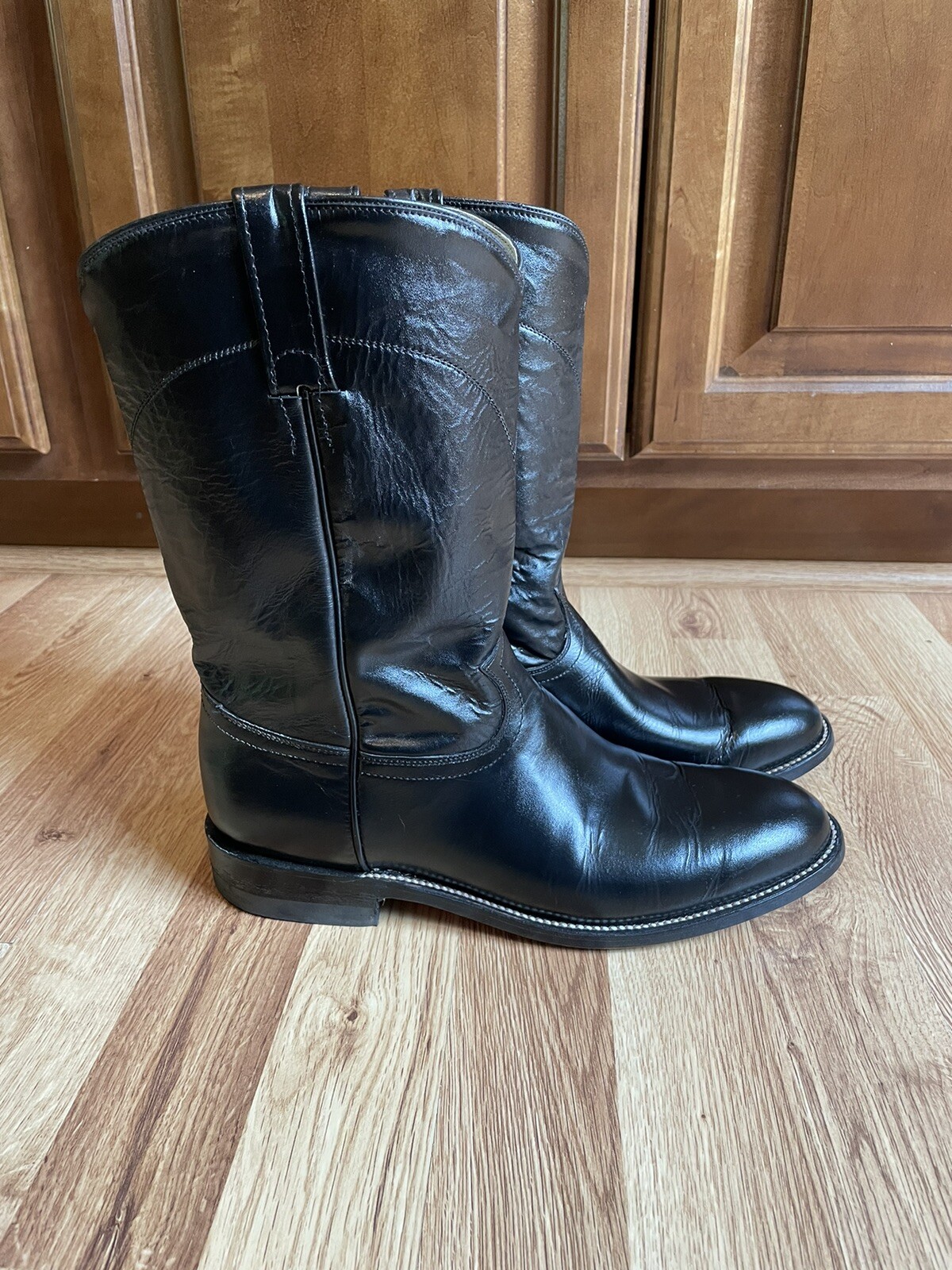 Cowtown Black Cowboy Boots 9D - Roper Boots! Make An… - Gem