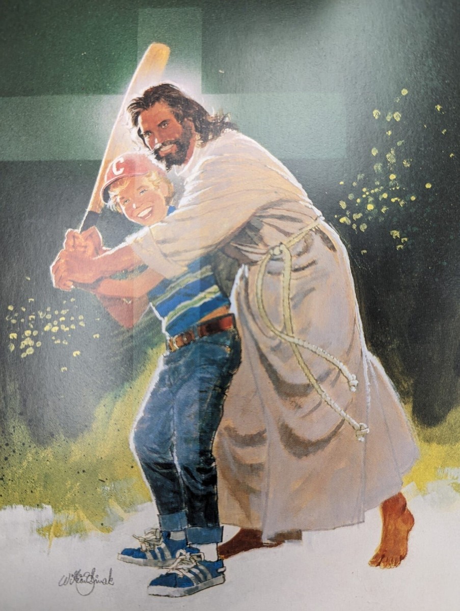 Jesus Playing Baseball Posters