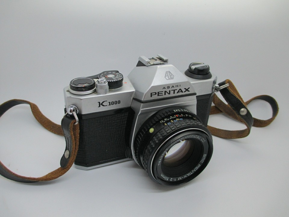 Pentax K1000 35mm SLR Film Camera w 50mm PK Mount Manual Focus Lens ...