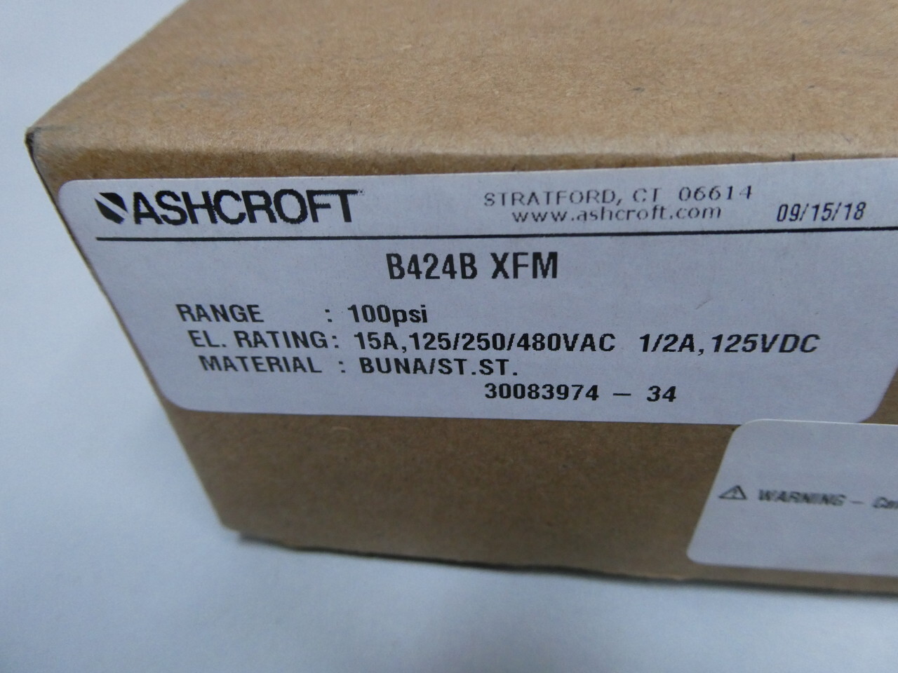 Ashcroft B424b-xfm Pressure Switch B424BXFM 60 PSI for sale online | eBay
