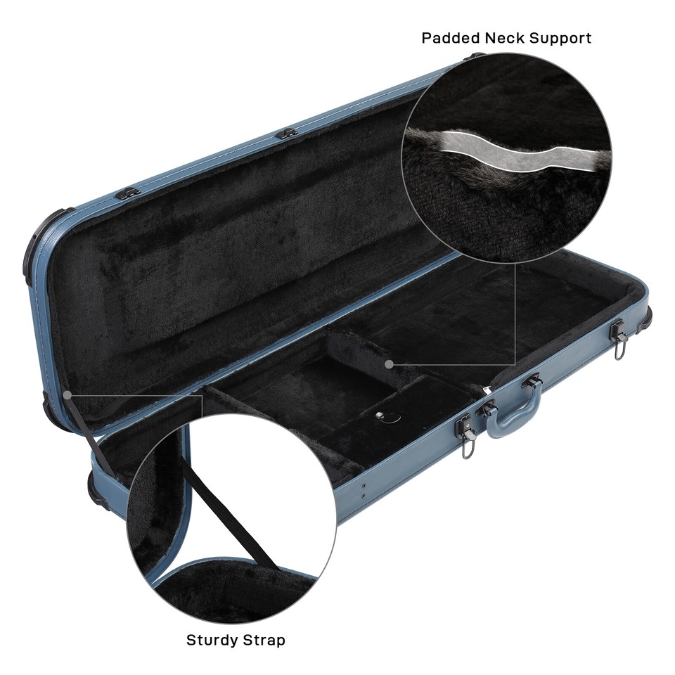Electric Guitar Square PU Hard Case with Protective Sleeve Fits ST TL ...
