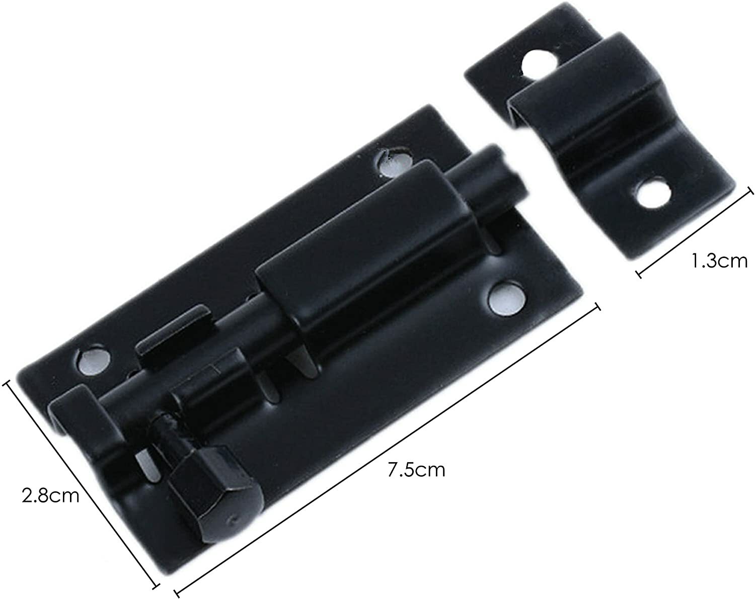 TRIXES Slide Bolt Lock 75mm *All Colours* NEW Bathroom Shed Door Lock ...