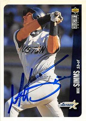 Mike Simms autographed Baseball Card (Houston Astros) 1996 Upper Deck ...