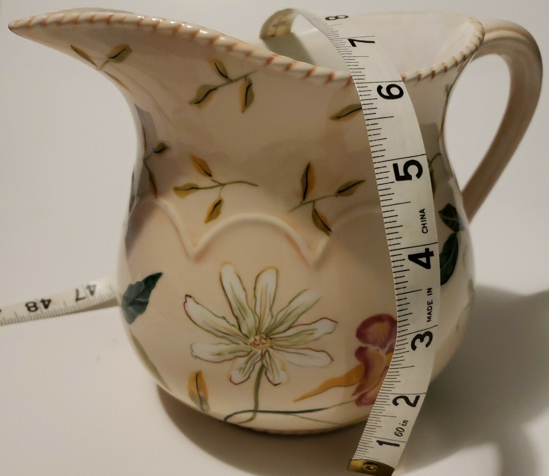 Teapot Harry and David Creamy Pale Pink Floral Ceramic Pitcher. No ...