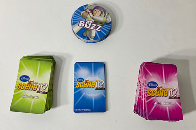 Disney Scene It? 2nd Ed Family Trivia Game Parts Adult Kids Buzz Cards ...
