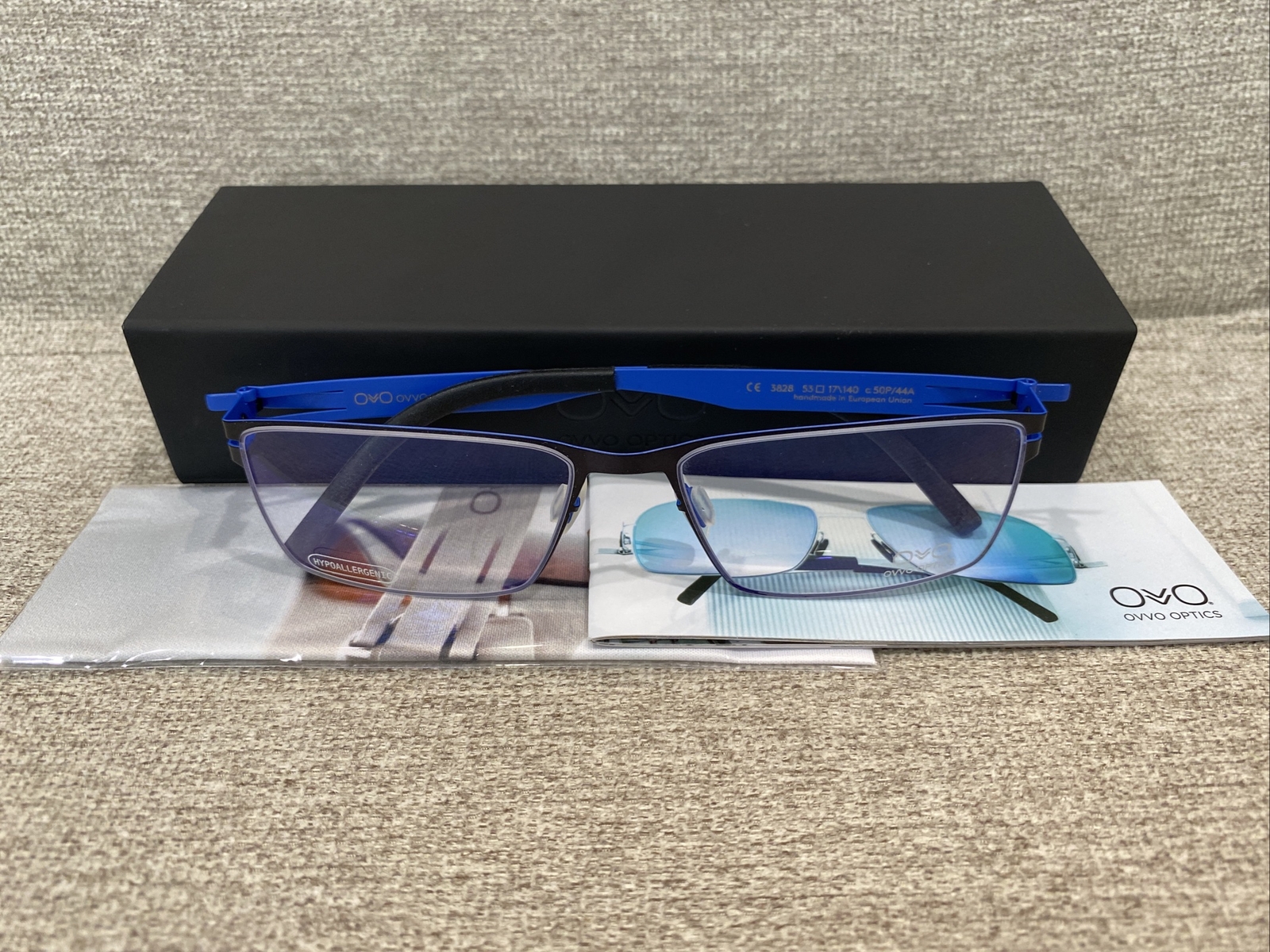 OVVO Optics 3828 Frame 50P/44A Black Matte Cobalt 53-17-140 ...