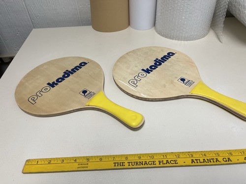 Pro Kadima Wooden Paddle Racquet Ball Beach 7/6/25 C | eBay