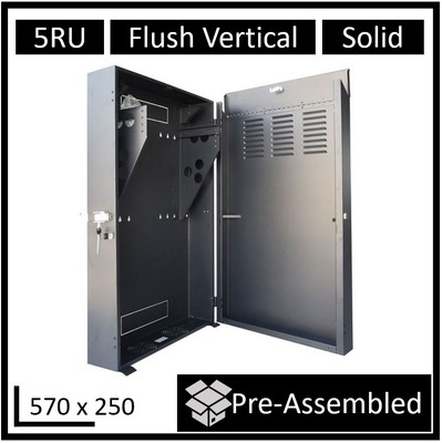 LDR Assembled 5U Flush Wall Mount Vertical Cabinet (570mm x 250mm) - 4U ...
