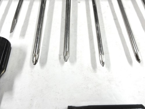 VINTAGE STANLEY USA ASSORTED SCREWDRIVER LOT OF 24 SLOT PHILLIPS AWL ...