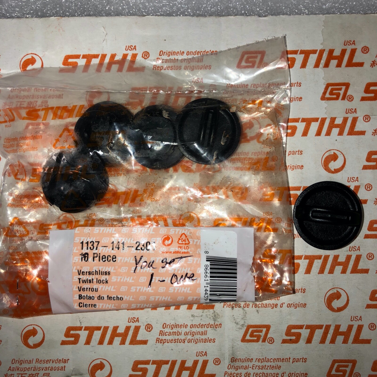 1- STIHL air filter twist lock nut ms193tc ms193t ms201tc 1137 141 2301 ...