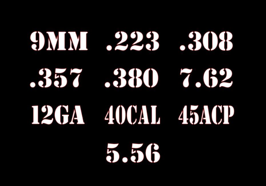 Ammo Can Labels Stickers PICK CALIBER Vinyl Decal Sign Bullet Hunting ...