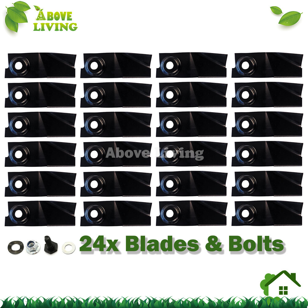 24 X Blades & Bolts Set For 18" Cut Masport Morrison Rear Catcher ...