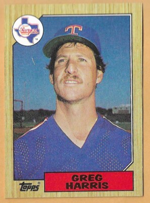 GREG HARRIS TEXAS RANGERS #44 - TOPPS NM-MT 1987 | eBay
