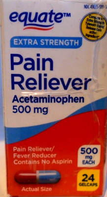 500mg Extra Strength Rapid Release Acetaminophen 24 Gelcaps | eBay
