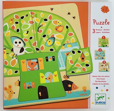 Djeco Tree House 3 layer wooden puzzle | eBay