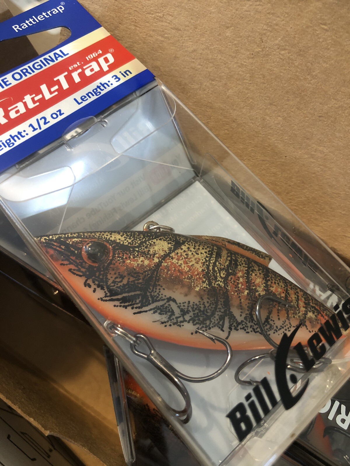 Bill Lewis Rat-L-Trap 1/2oz Newberry Craw 3" RT762 Rare Color BEAUTIFUL ...