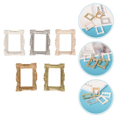 5 Pcs Wooden Photo Frame Model Small Charms Mini Antique Frames Dining ...