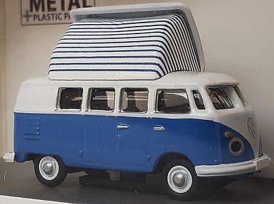 Schuco/Marklin NEW HO 1/87 Volkswagen VW T1c Camper Bus in Blue W ...