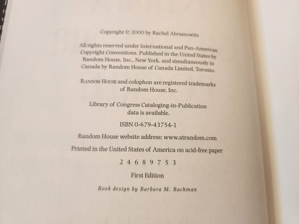 Rachel Abramowitz SIGNED Is That a Gun In Your Pocket? First Edition ...