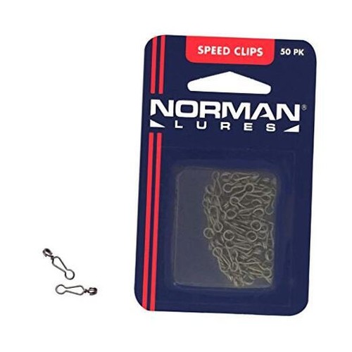 Speed Clips for Quick and Easy Fishing Lure Attachement Standard (50 ...
