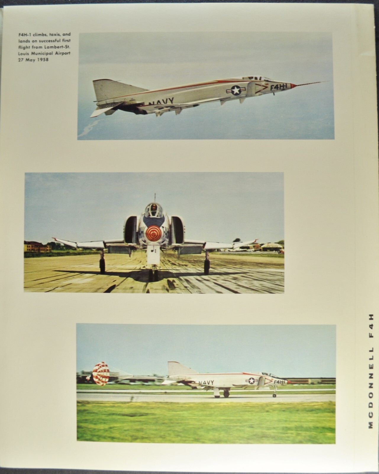 1959-1962 McDonnell F4H Phantom II Fighter Aircraft Brochure Excellent ...